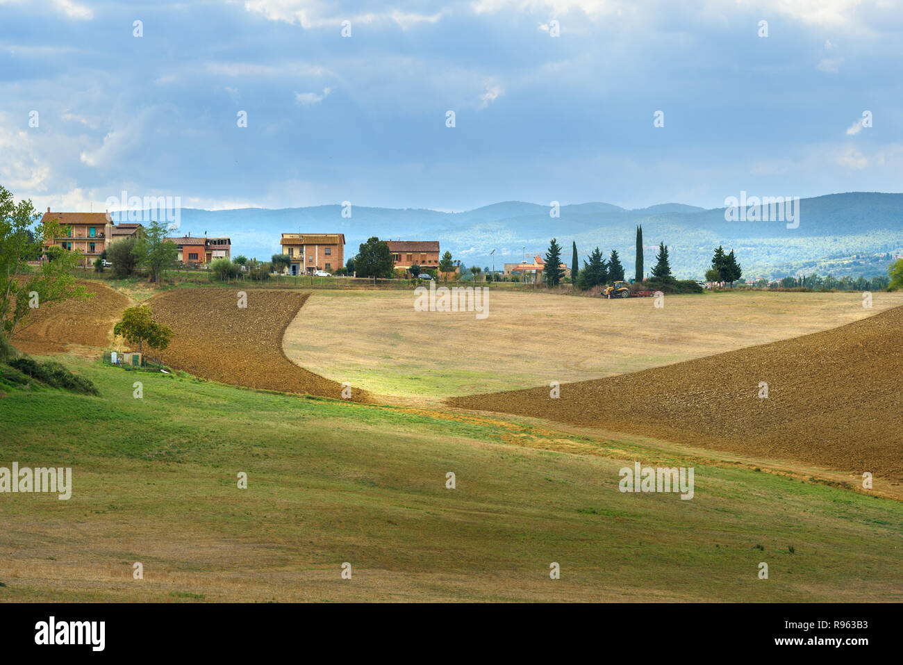 Landscape in Chianti region in province of Siena. Tuscany landscape ...