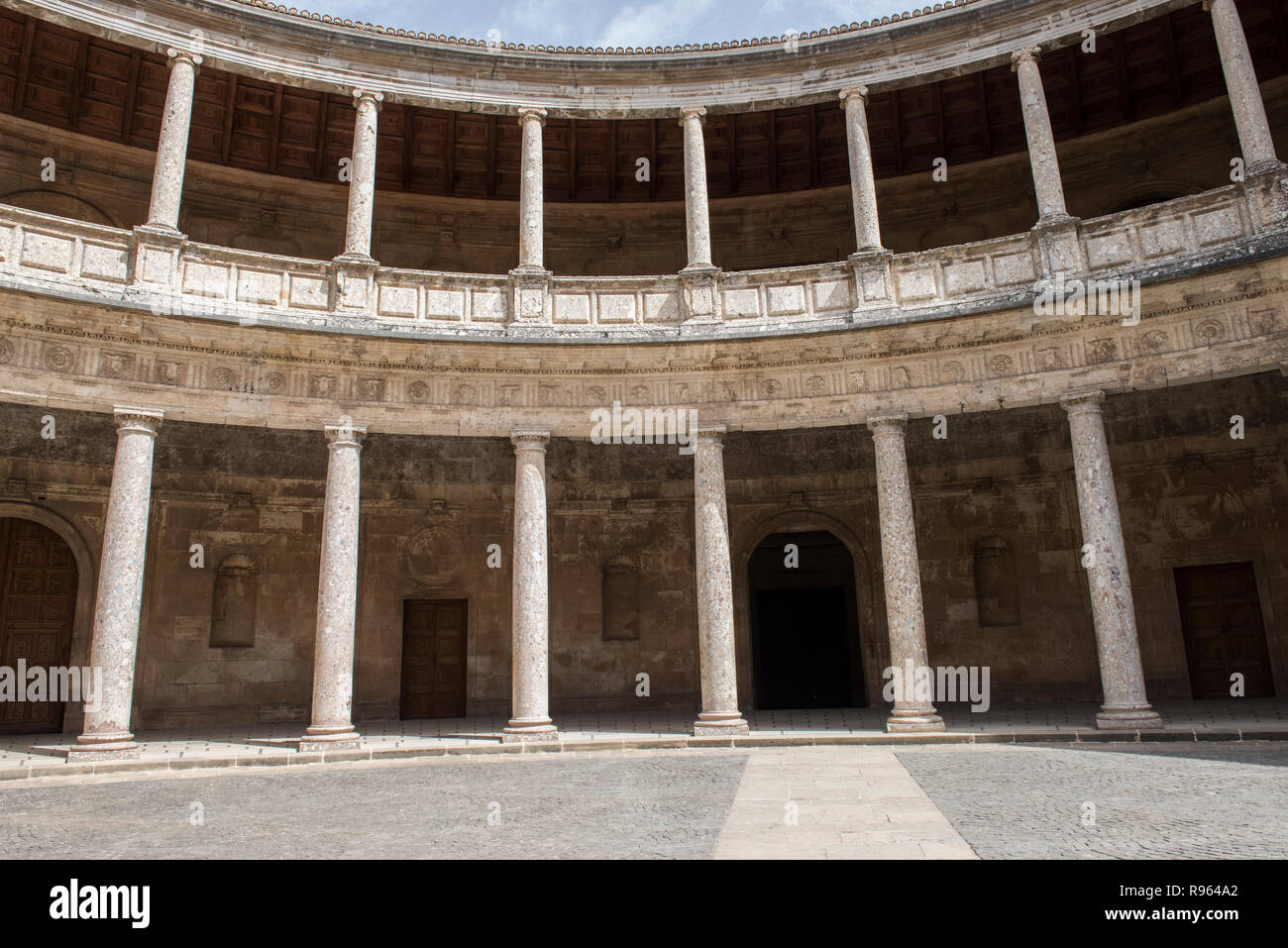 Beautiful architecture of the famous Alcazar of Seville Royal Palace. It is one of the most ...