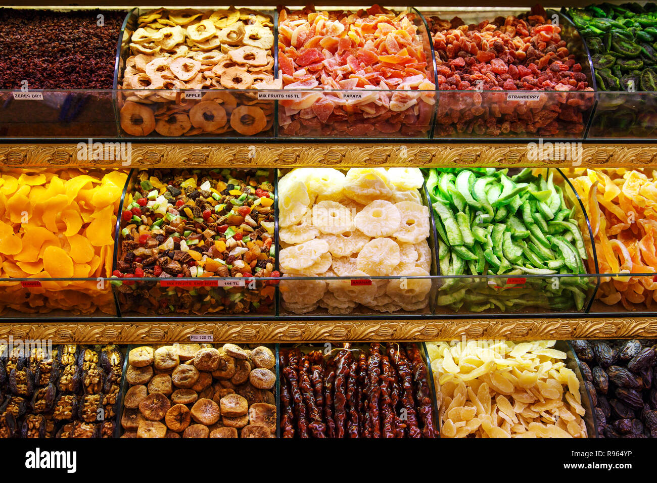 Sweets in the Turkish market. Istanbul, Turkey - September 27, 2018 ...