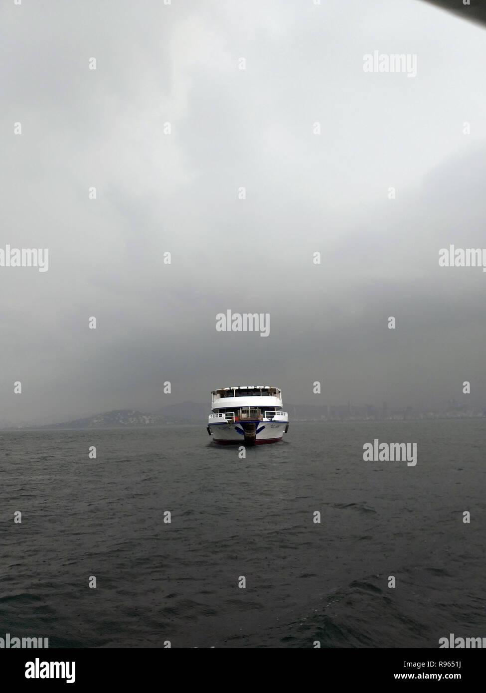 cloudy daylight steamer sea sky landscape nature natural Stock Photo ...