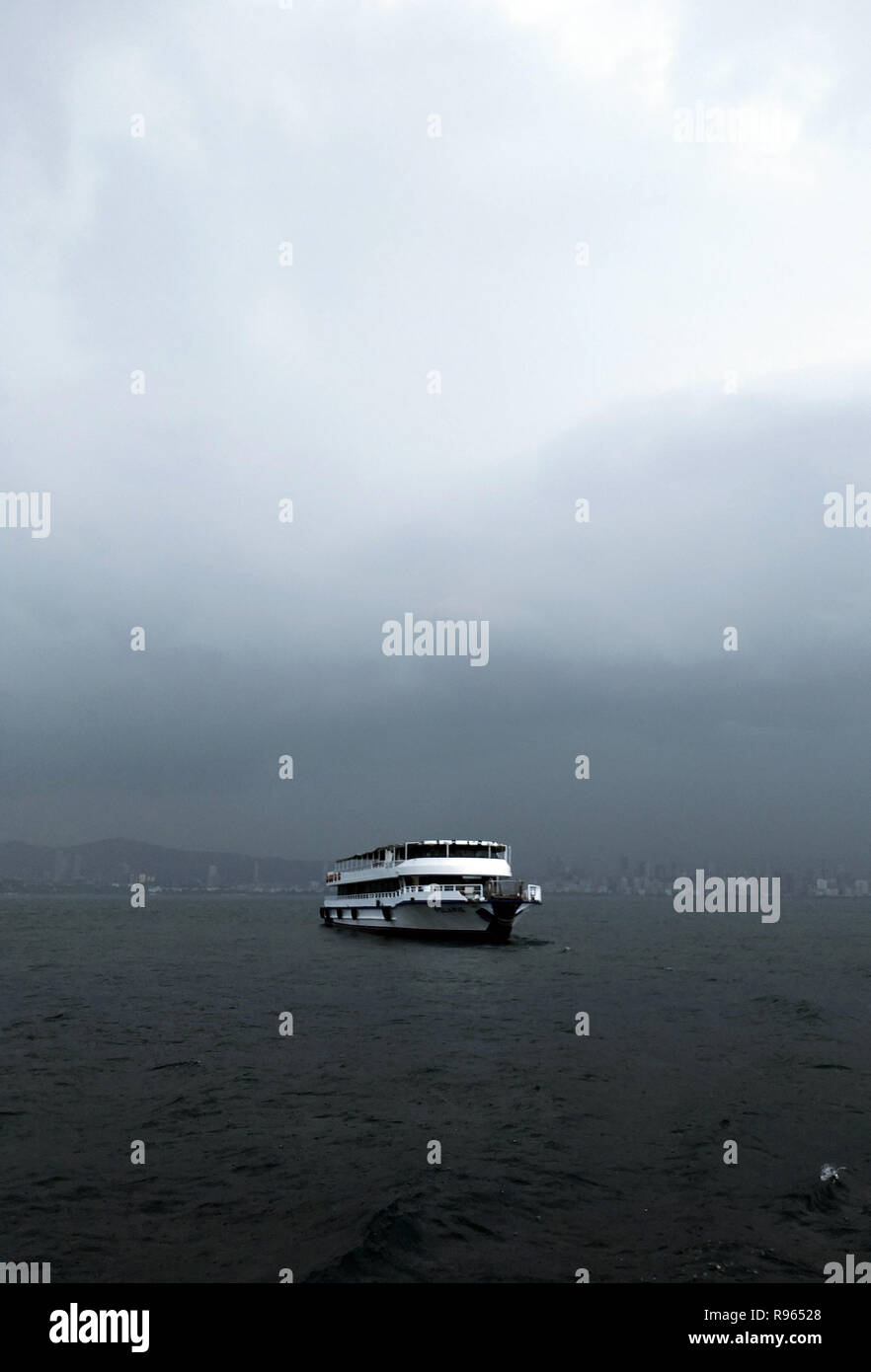cloudy daylight steamer sea sky landscape nature natural Stock Photo ...