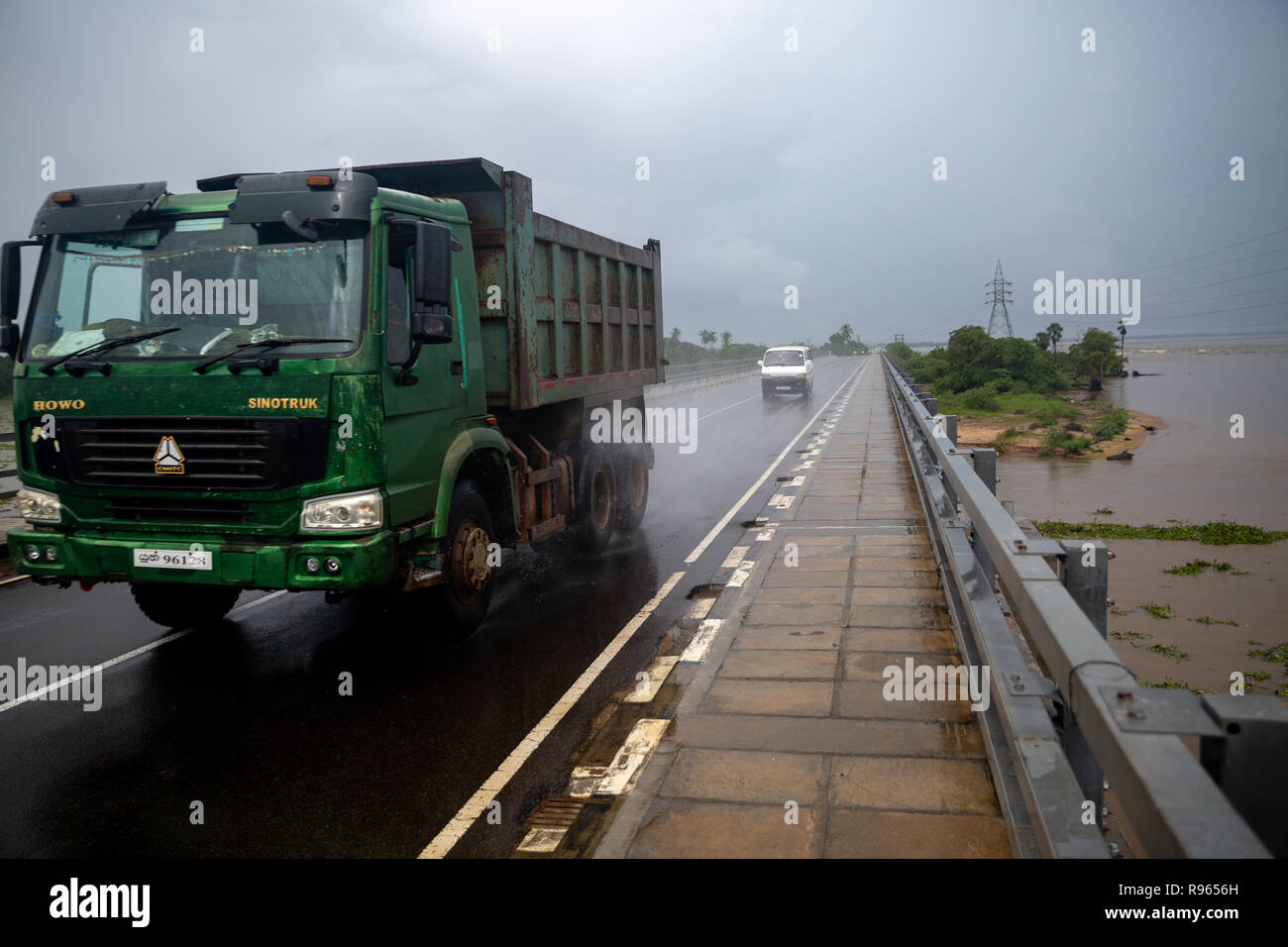 Bridge ion the way to Trincomalee Stock Photo - Alamy