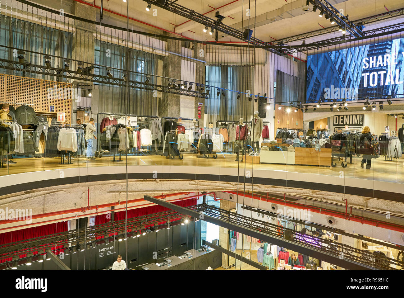MILAN, ITALY - CIRCA NOVEMBER, 2017: inside Bershka store in Milan ...