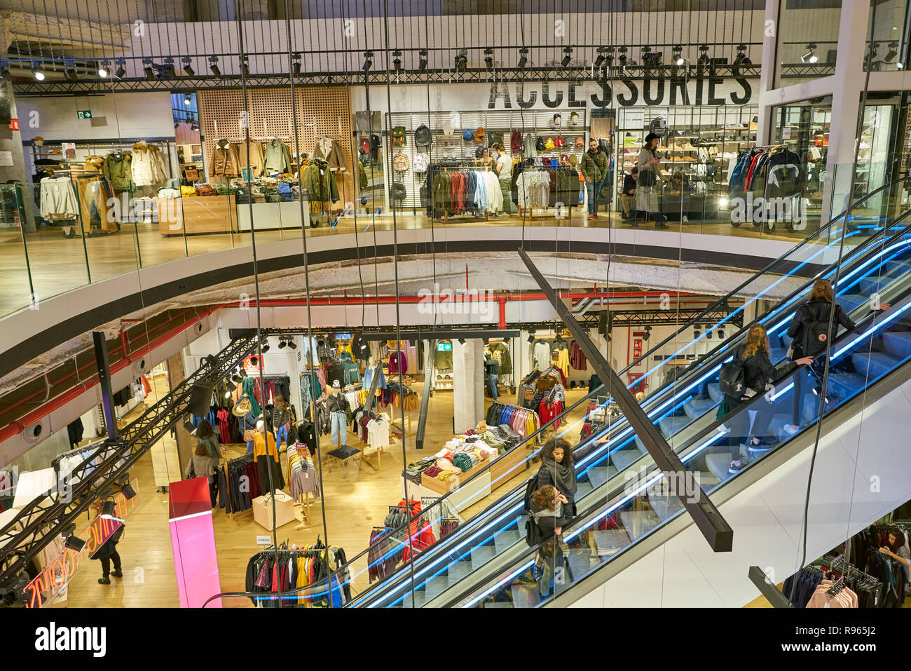 MILAN, ITALY - CIRCA NOVEMBER, 2017: inside Bershka store in Milan ...