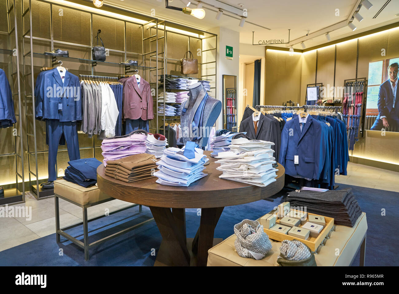 MILAN, ITALY - CIRCA NOVEMBER, 2017: inside a Mango flagship shop in ...