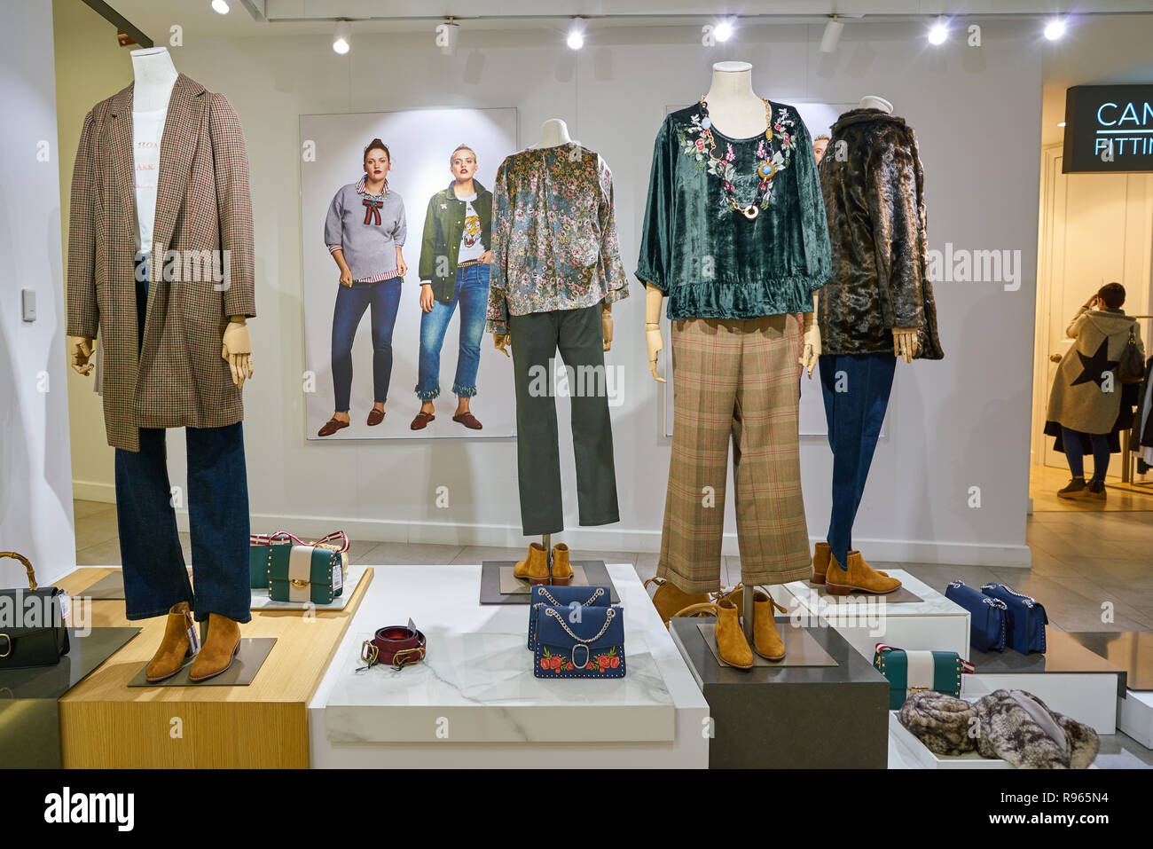 MILAN, ITALY - CIRCA NOVEMBER, 2017: inside a Mango flagship shop in ...