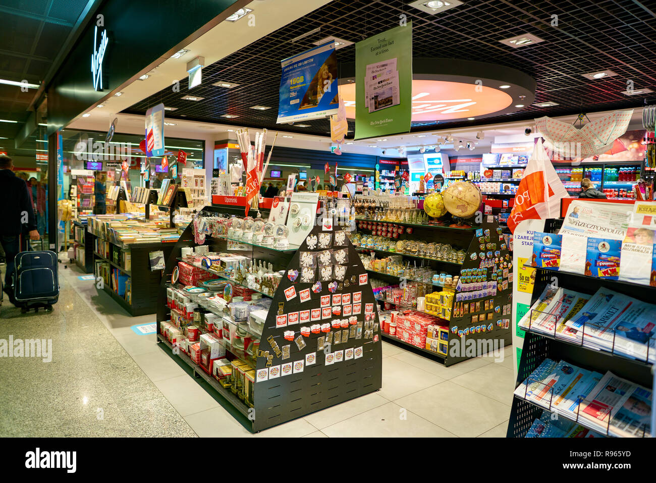 WARSAW, POLAND - CIRCA NOVEMBER, 2017: goods on display at Virgin shop ...