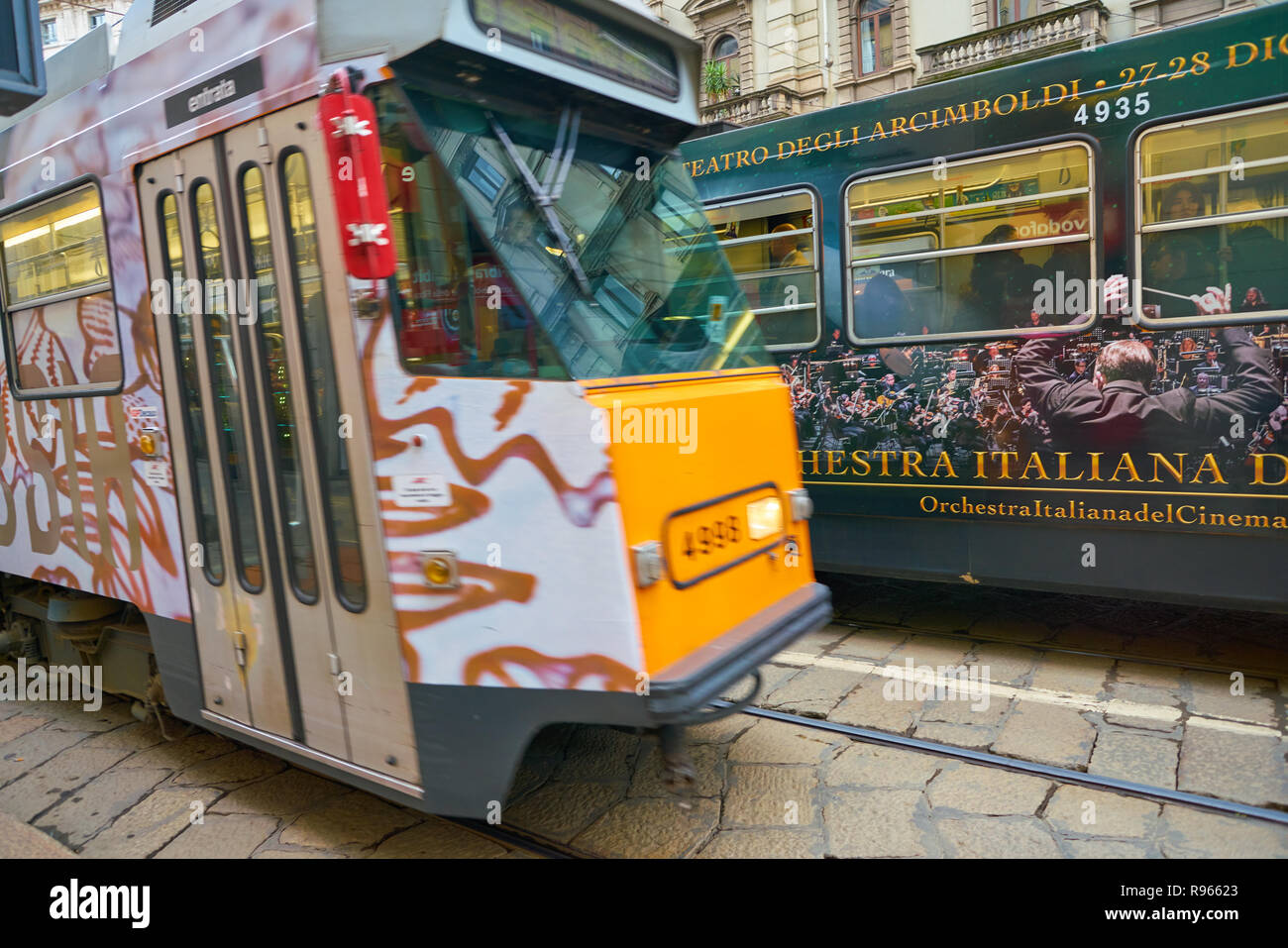 MILAN, ITALY - CIRCA NOVEMBER, 2017: tram in the city of Milan Stock ...