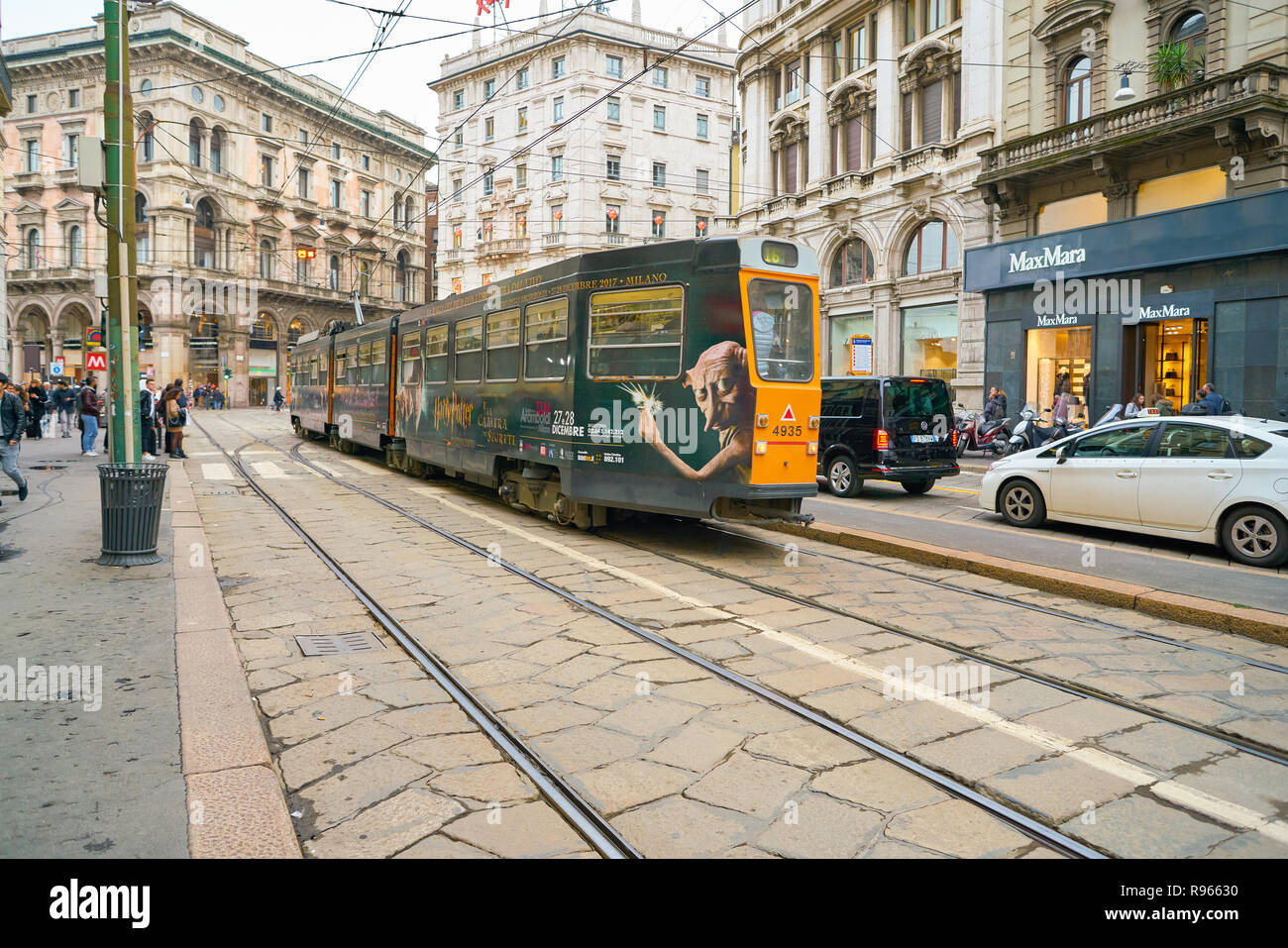 MILAN, ITALY - CIRCA NOVEMBER, 2017: tram in the city of Milan Stock ...