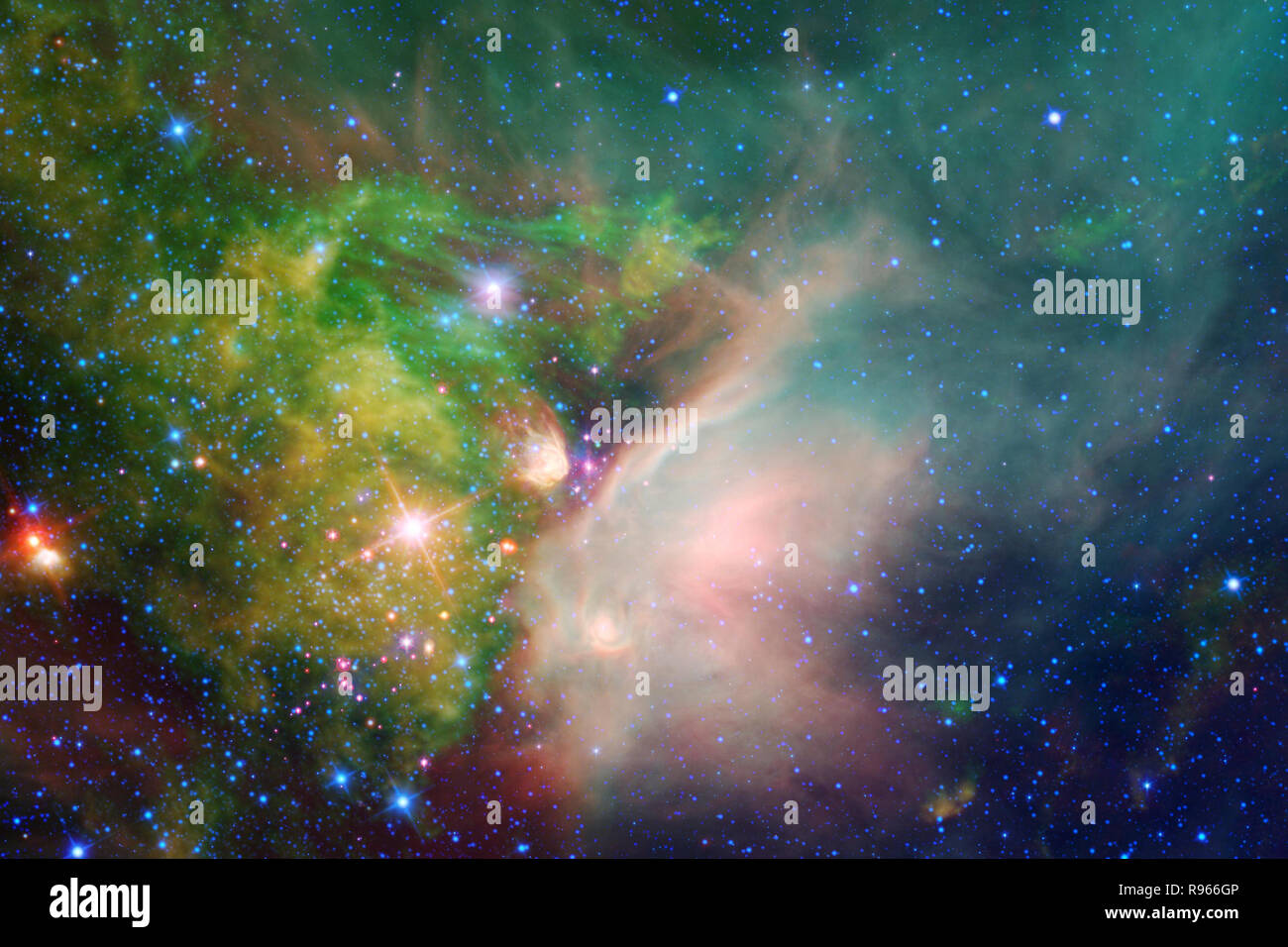 Awesome colorful nebula somewhere in endless universe. Elements of this ...