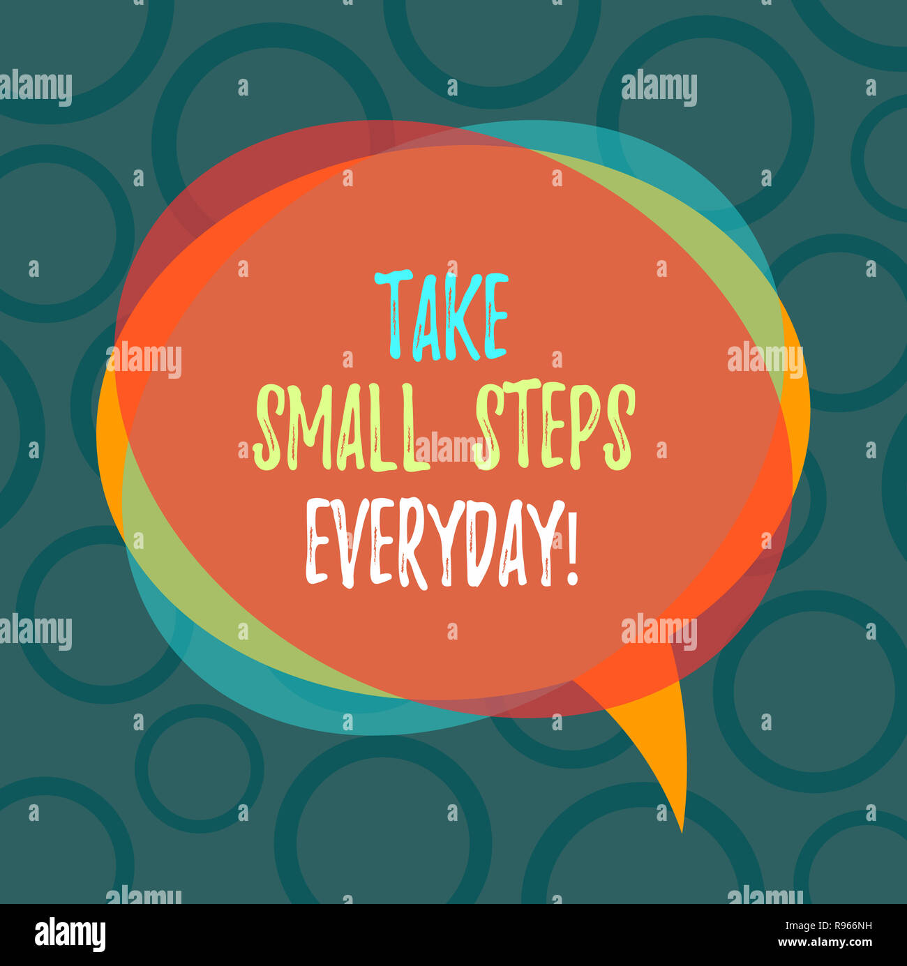 Writing note showing Take Small Steps Everyday. Business photo showcasing Step by step you can ...