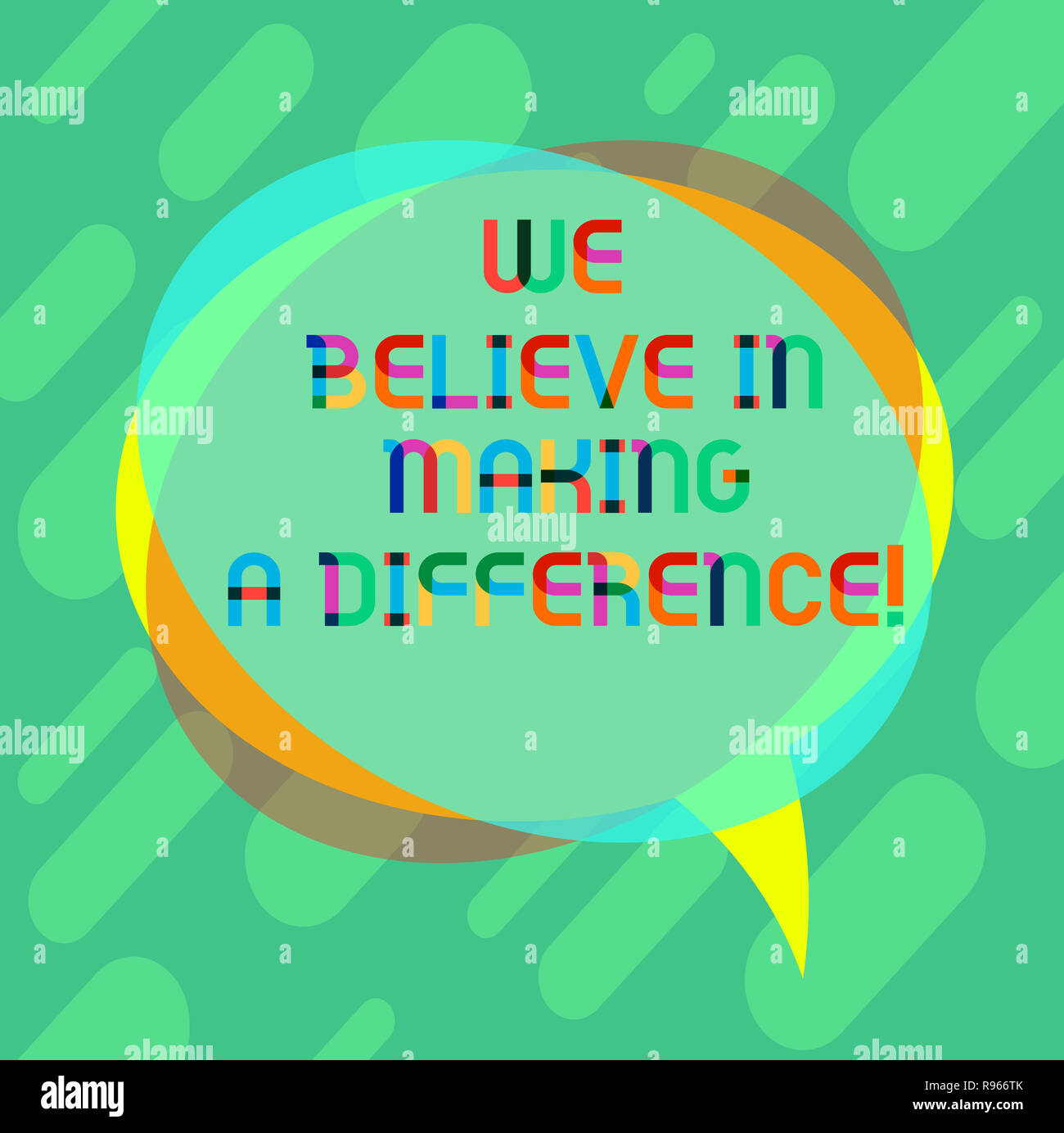 Word writing text We Believe In Making A Difference. Business concept ...