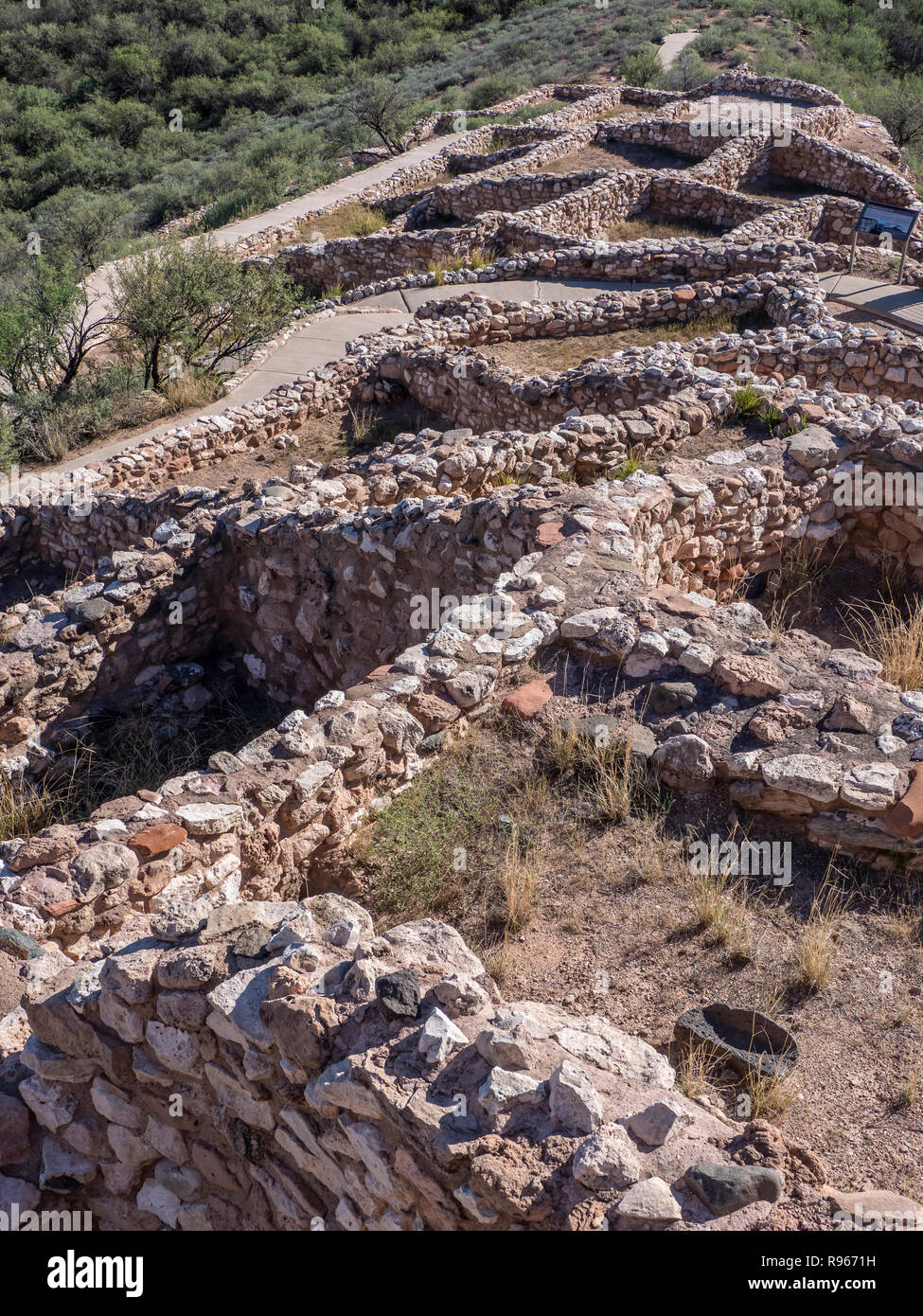 Southern Sinagua pueblo Indian ruins, Tuzigoot National Monument ...
