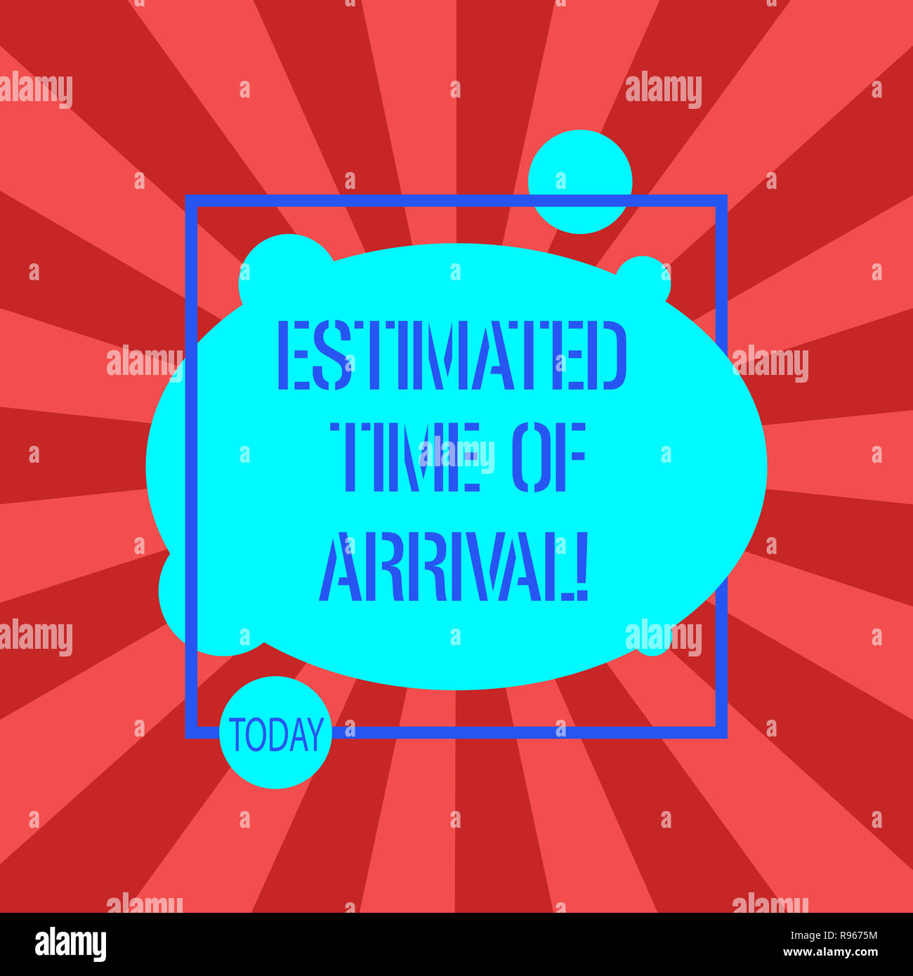 Handwriting text writing Estimated Time Of Arrival. Concept meaning ...