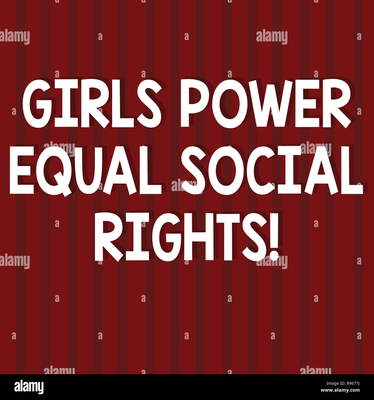 Text sign showing Girls Power Equal Social Rights. Conceptual photo ...