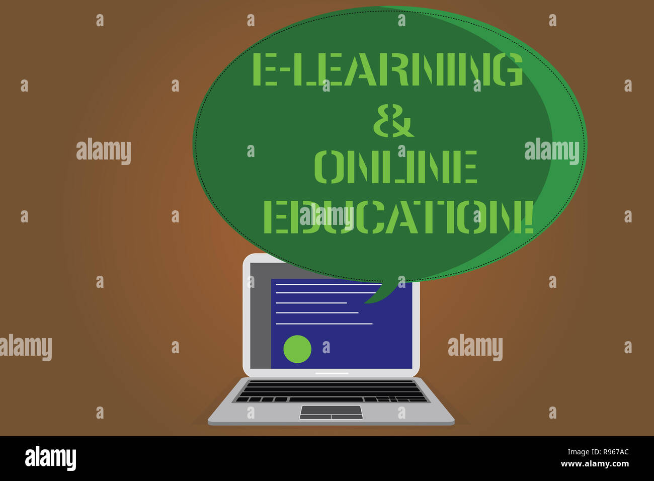 Writing note showing E Learning And Online Education. Business photo ...