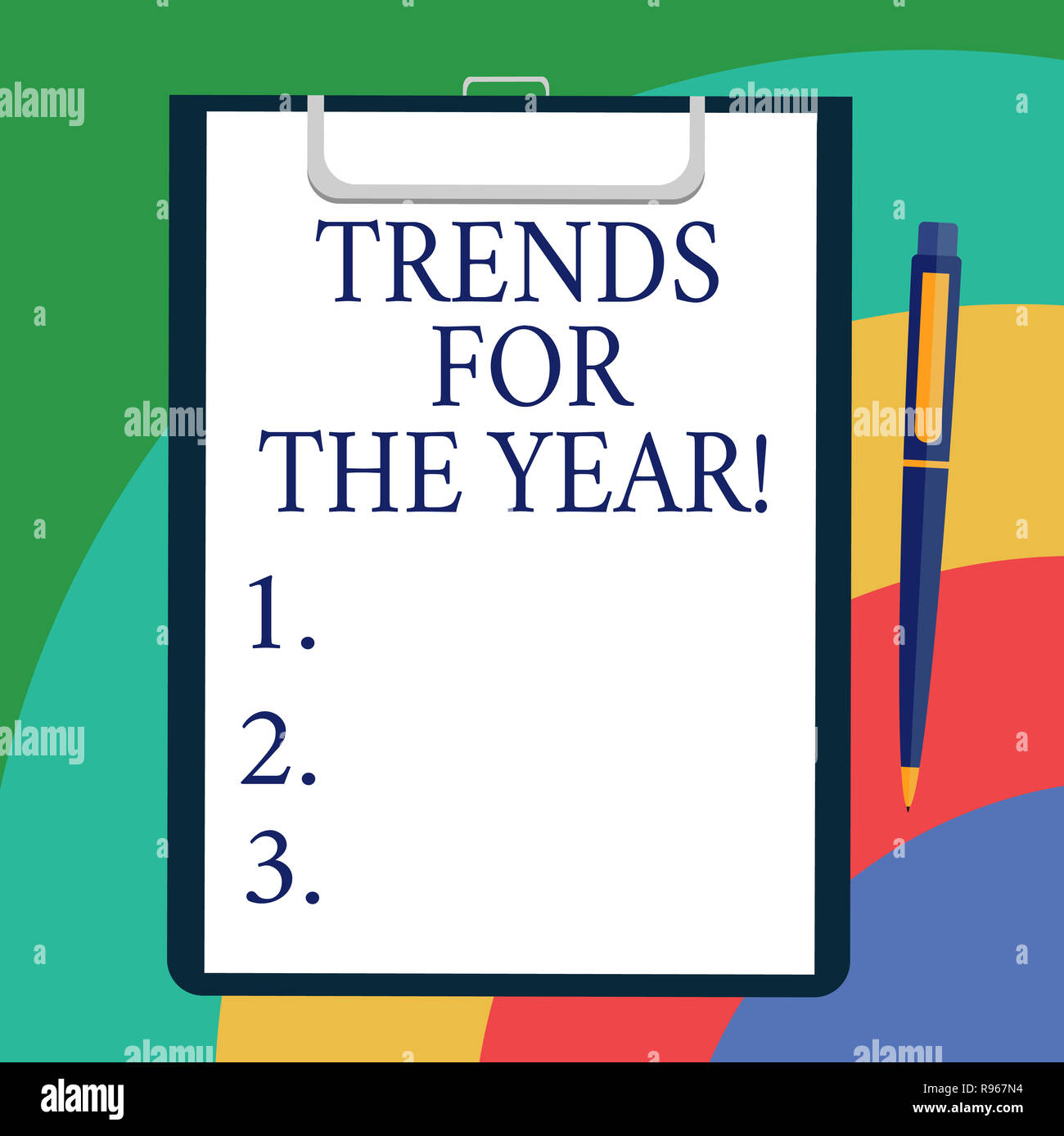 Conceptual hand writing showing Trends For The Year. Business photo ...