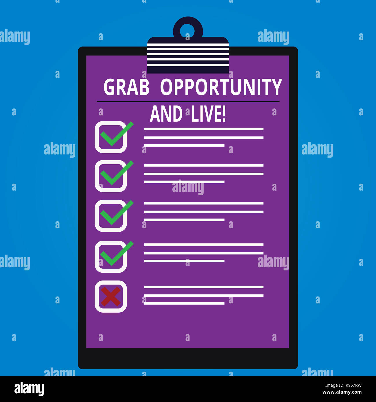 Conceptual hand writing showing Grab Opportunity And Live. Business ...