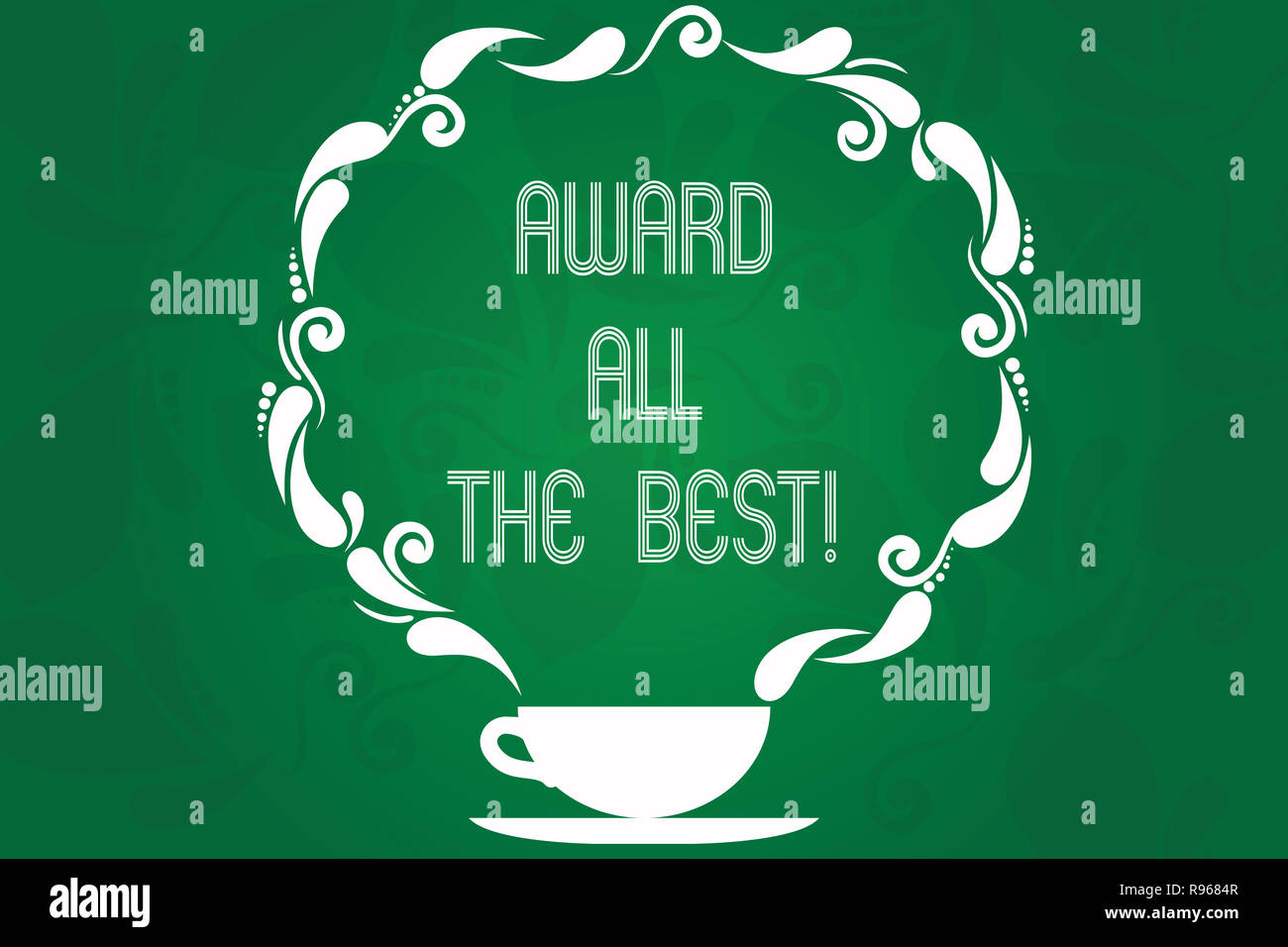 Handwriting text Award All The Best. Concept meaning Recognize good ...