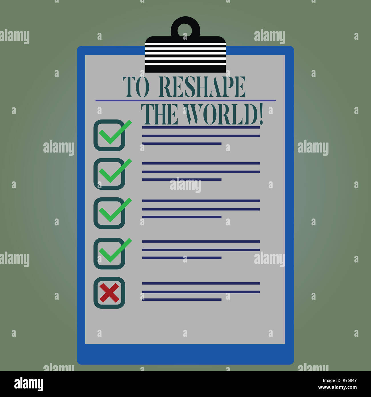 Word writing text To Reshape The World. Business concept for Give the ...