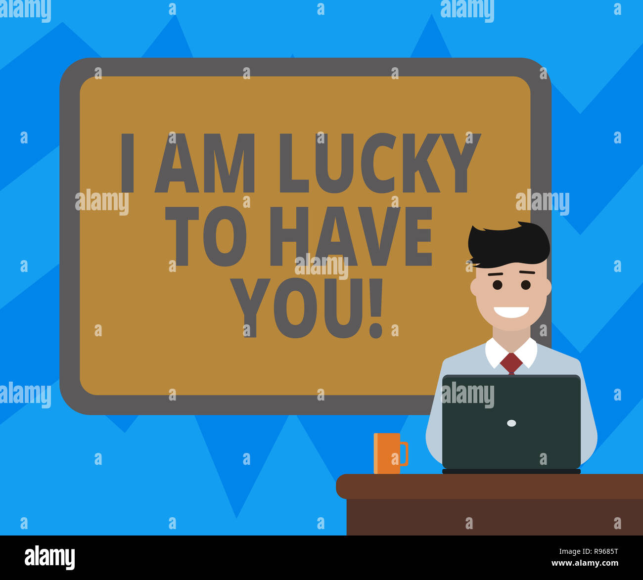 Text sign showing I Am Lucky To Have You. Conceptual photo Expressing ...