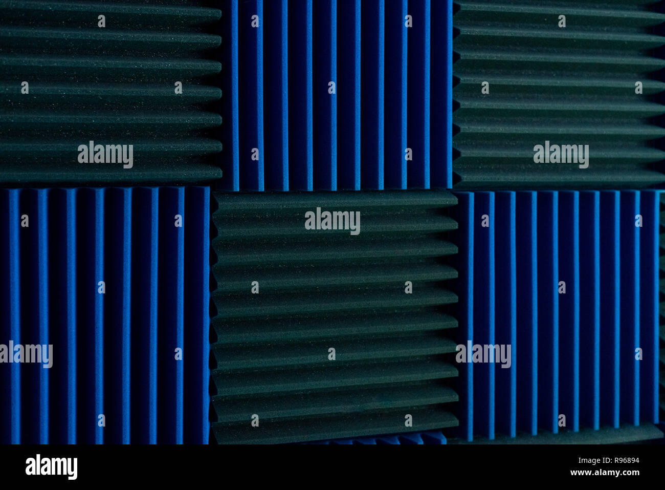 Acoustic insulation panels in a music recording studio Stock Photo - Alamy