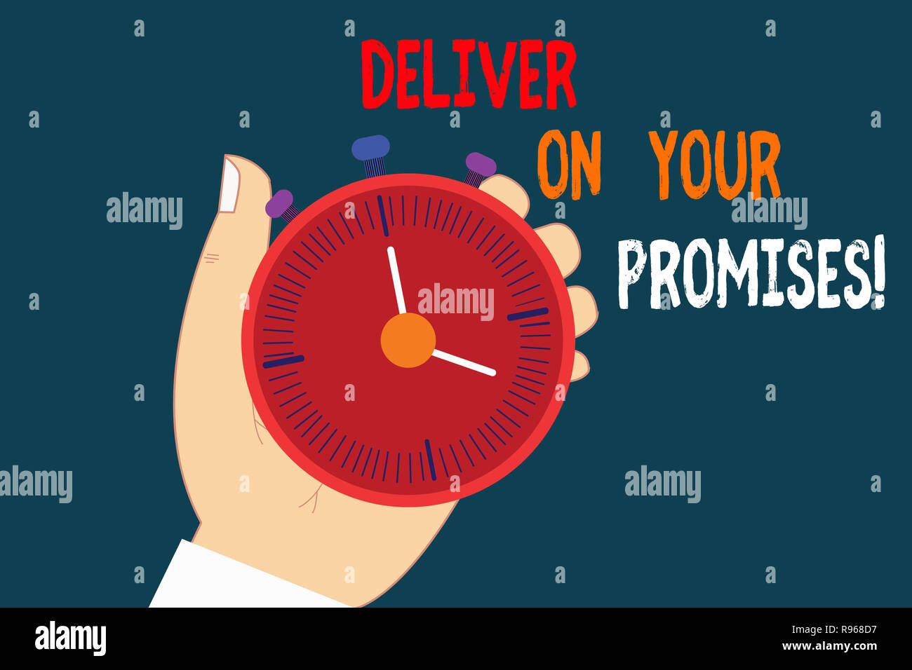 Text sign showing Deliver On Your Promises. Conceptual photo Do what ...