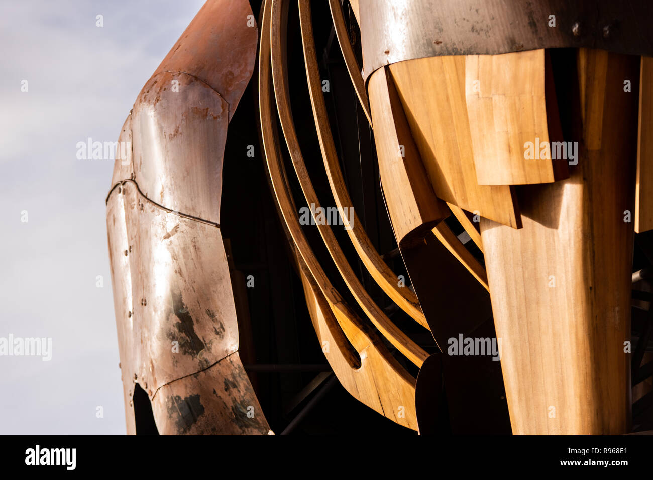 Rusted steel plates joined with rivets Stock Photo - Alamy
