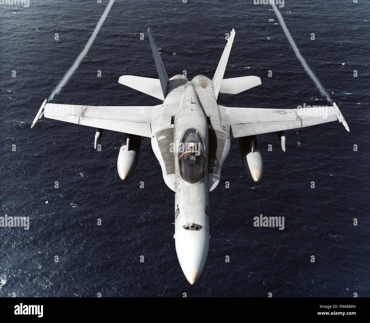 Head on view of an F/A-18C, Strike Fighter Squadron (VFA)-113, Stingers ...