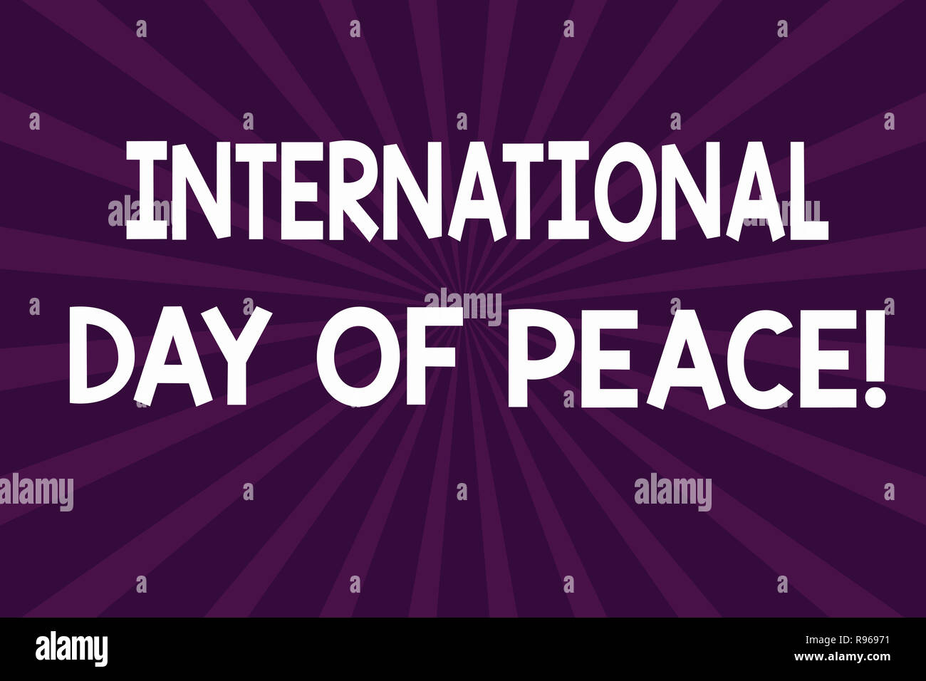 Writing note showing International Day Of Peace. Business photo ...