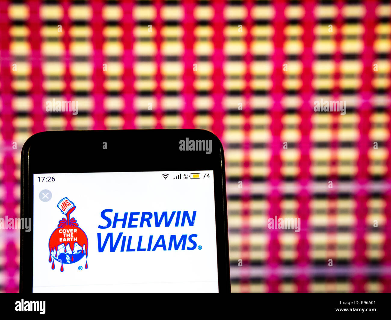 Sherwin-Williams Paint and coating manufacturing company logo seen ...