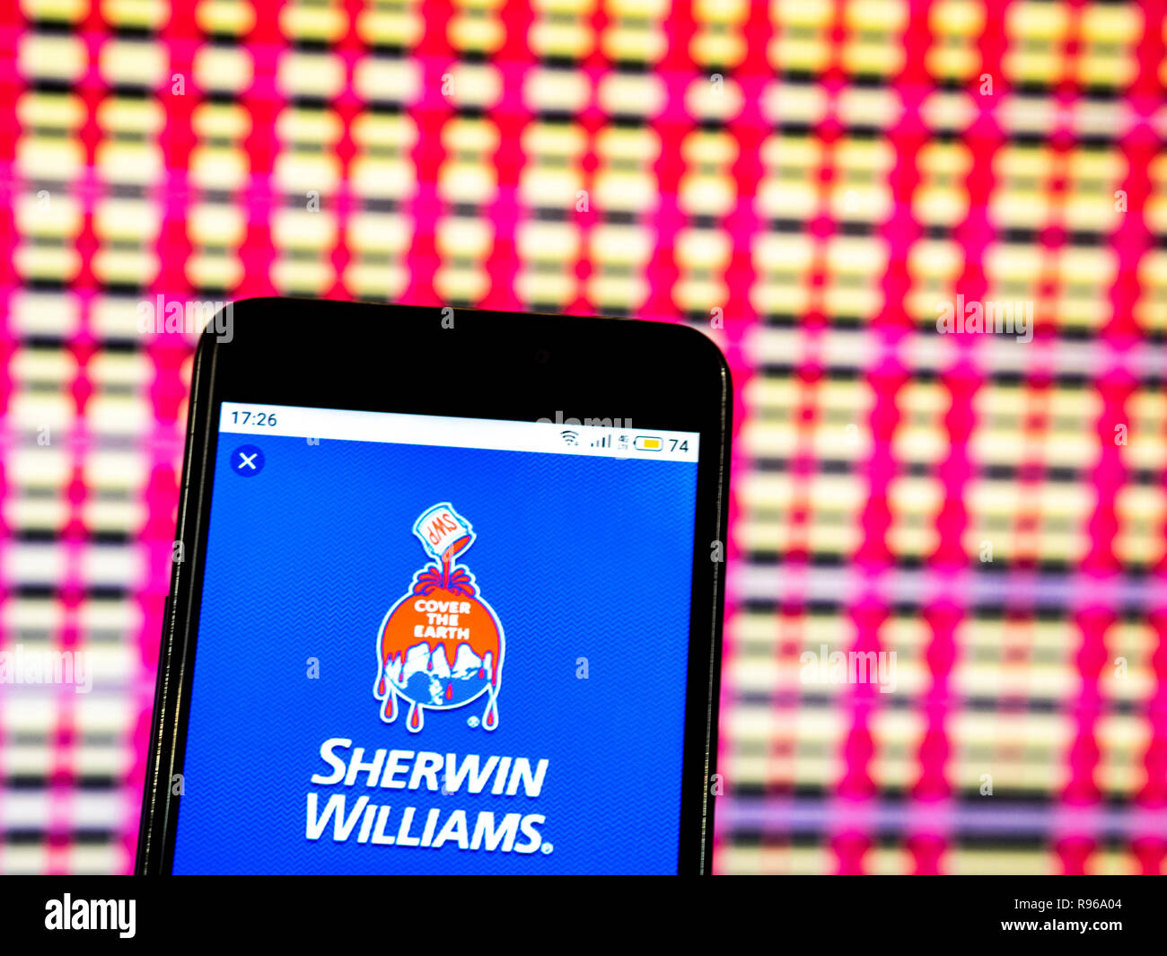 Sherwin-Williams Paint and coating manufacturing company logo seen ...