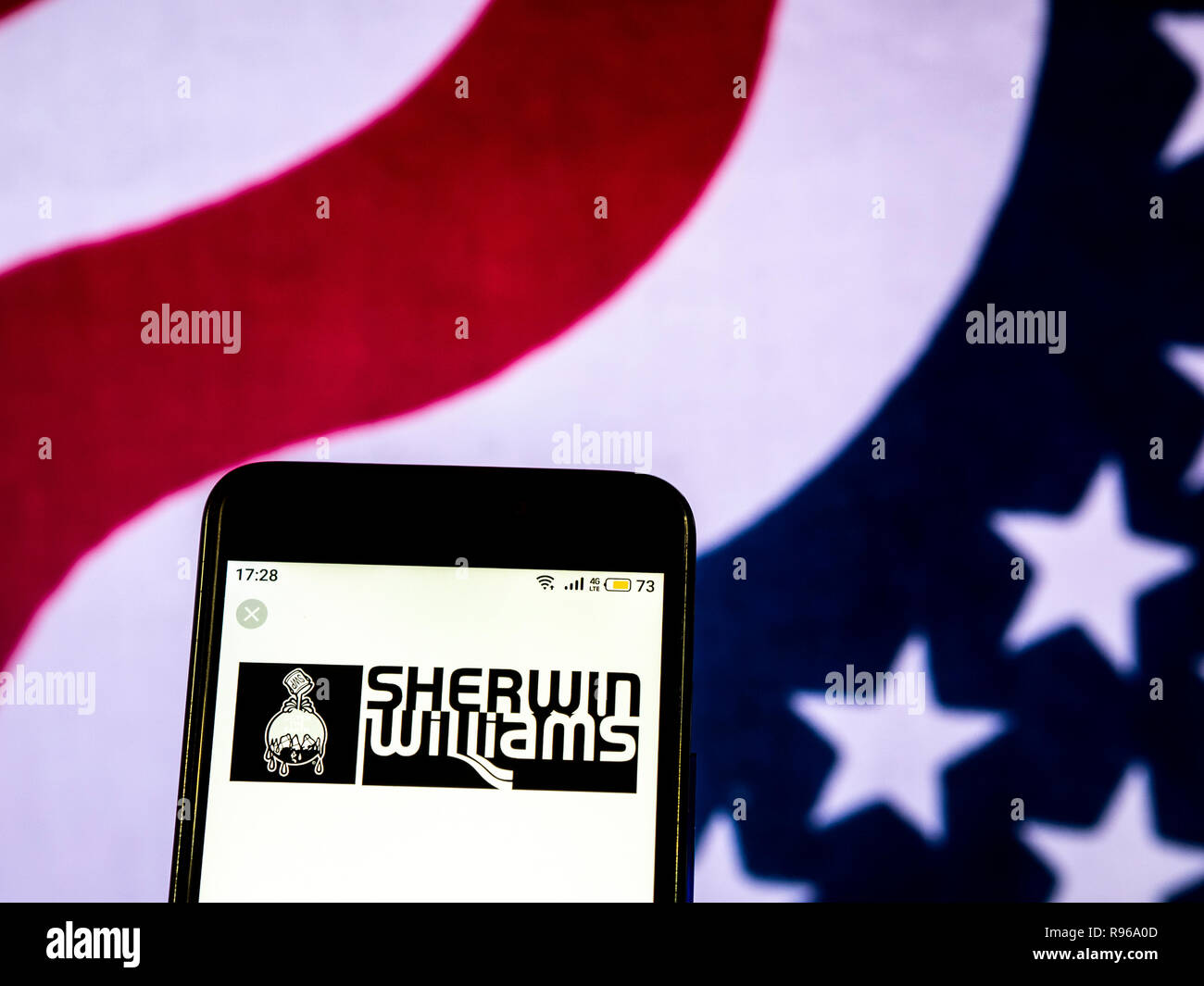 Sherwin-Williams Paint and coating manufacturing company logo seen ...