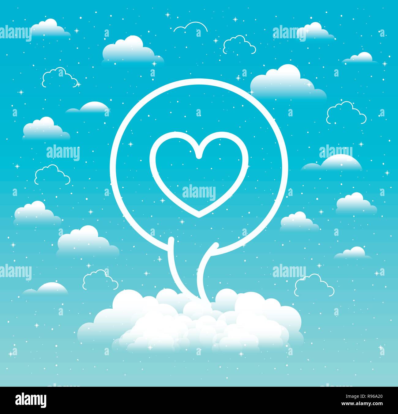 speech bubble with heart trend icon Stock Vector Image & Art - Alamy