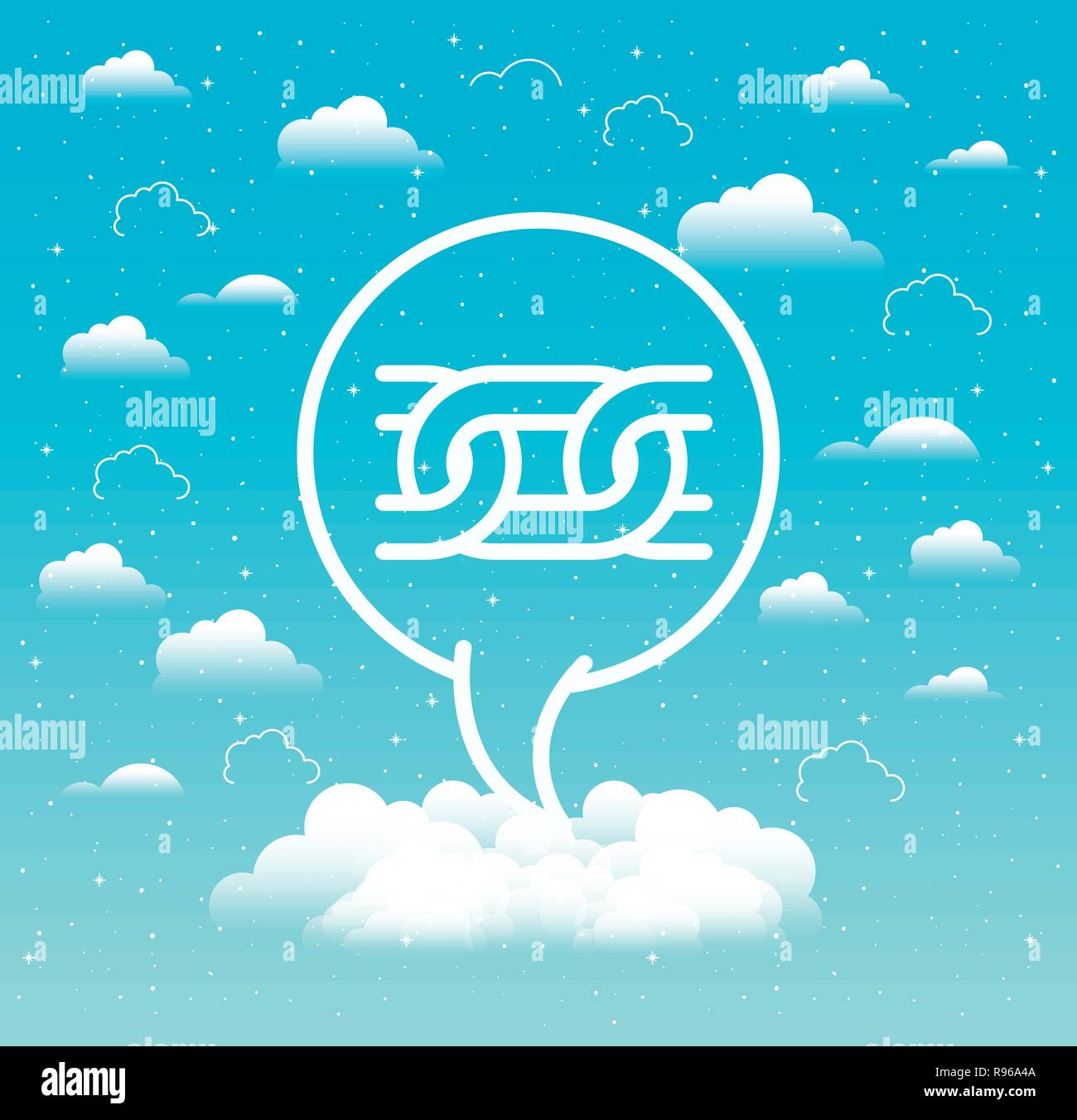 speech bubble with chain trend icon Stock Vector Image & Art - Alamy