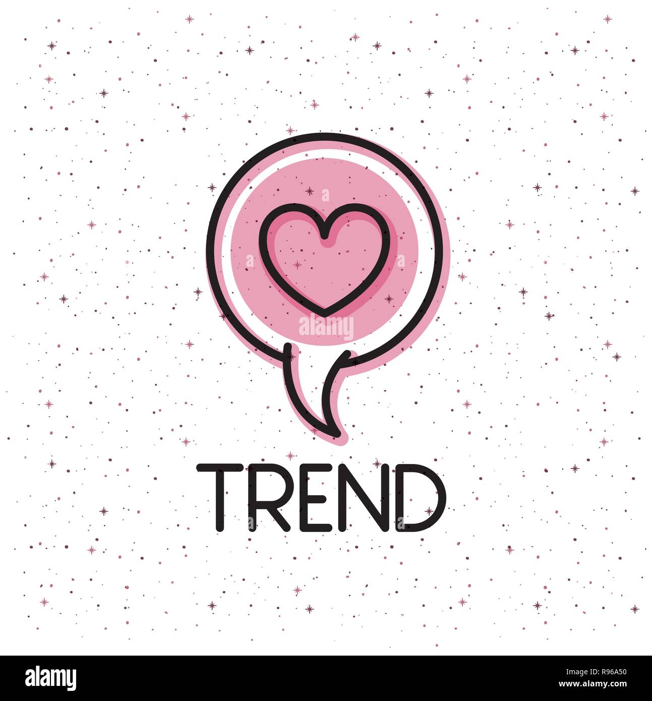 speech bubble with heart trend icon Stock Vector Image & Art - Alamy