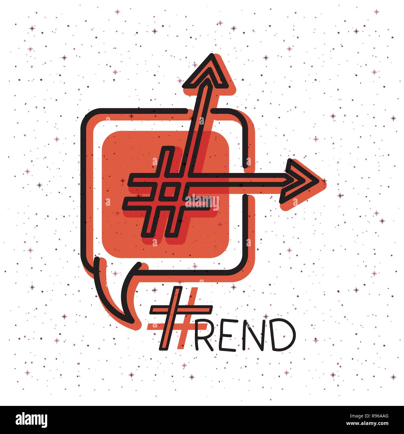 speech bubble with trend symbol and arrows Stock Vector Image & Art - Alamy