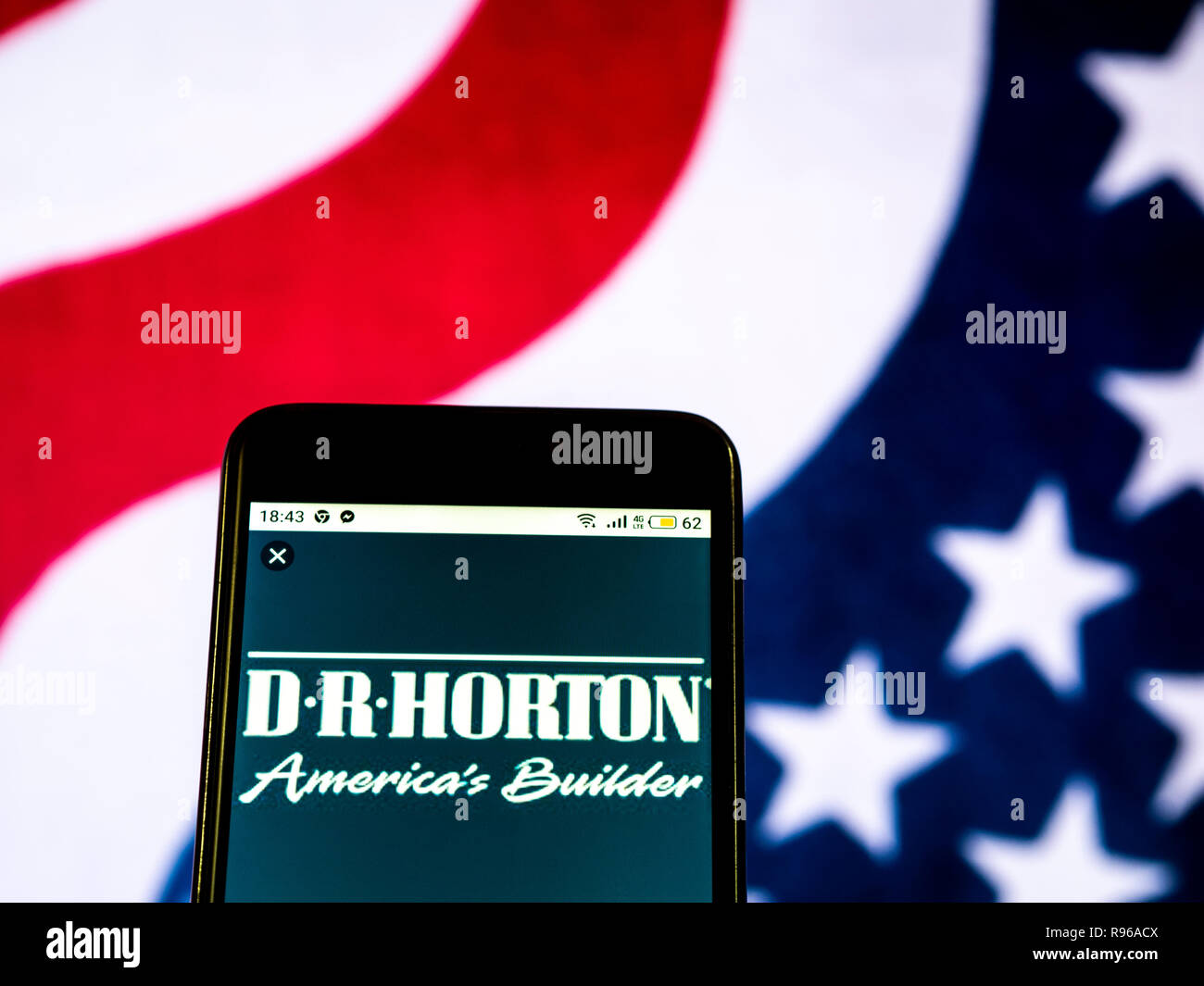 D. R. Horton Home construction company logo seen displayed on smart ...