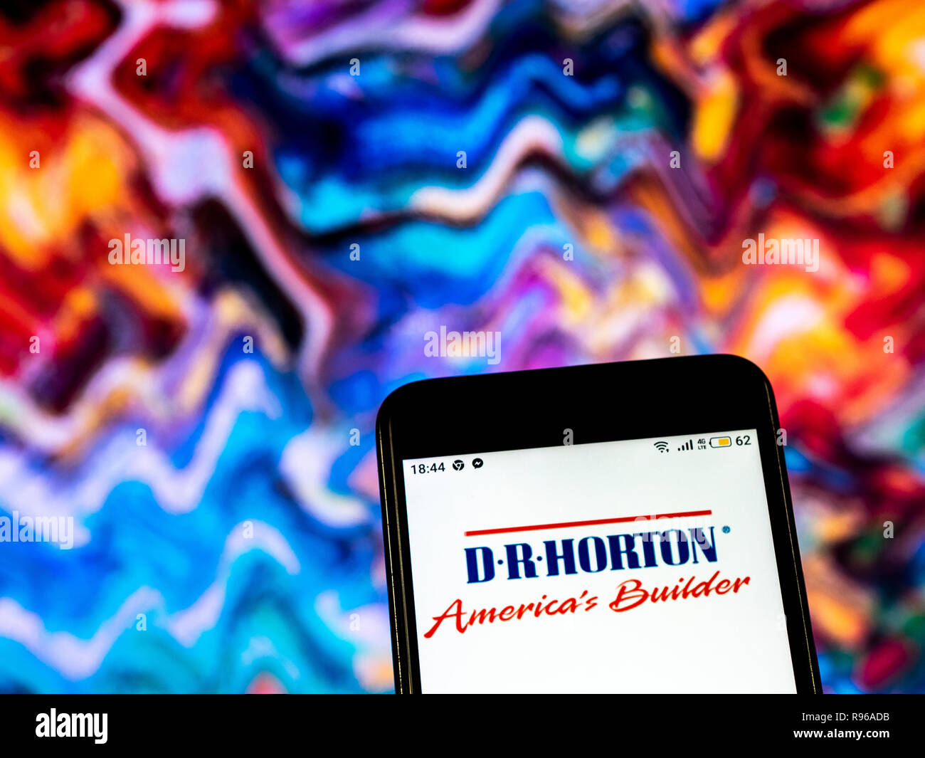 D. R. Horton Home construction company logo seen displayed on smart ...