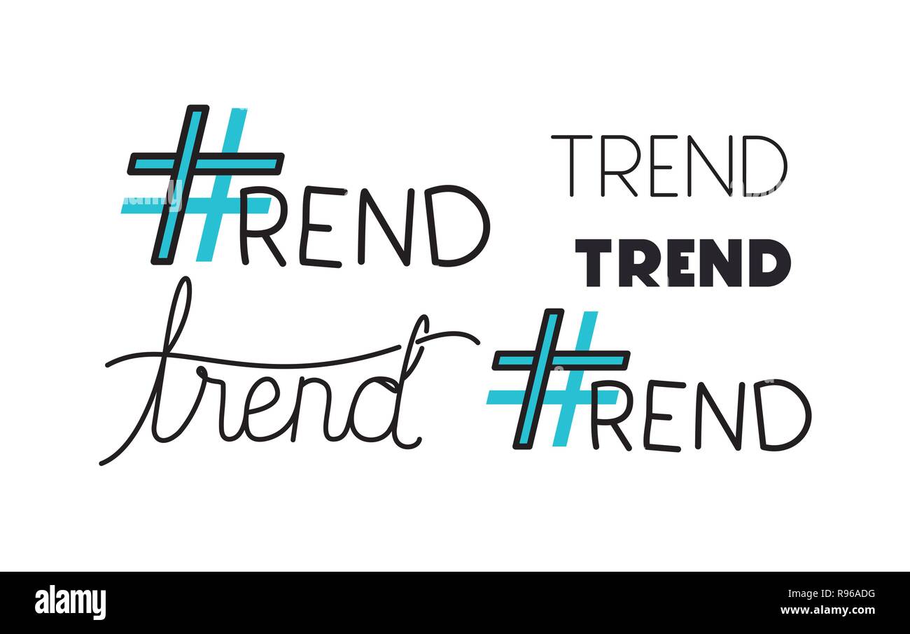 trend symbols with words Stock Vector Image & Art - Alamy