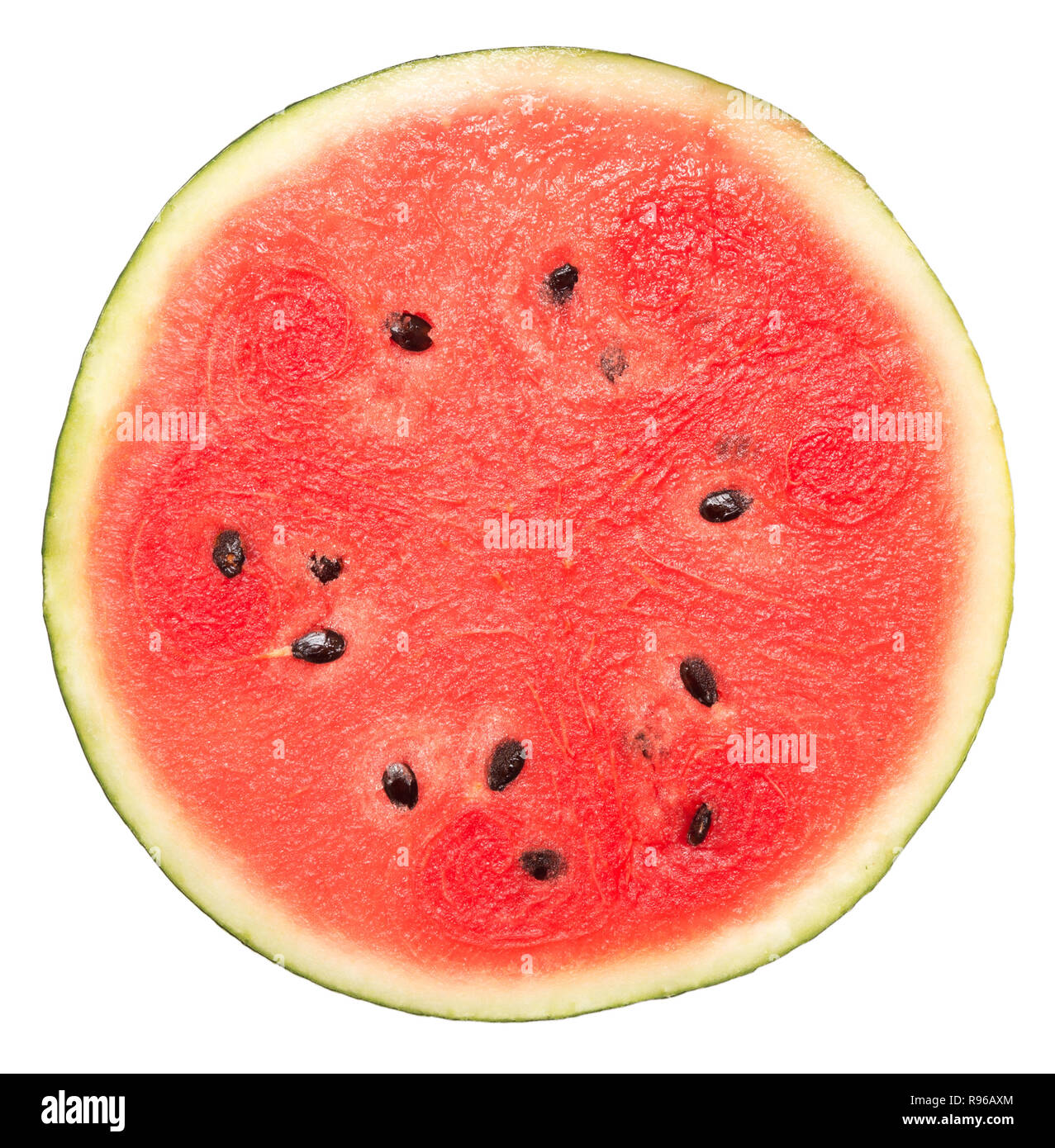 Half of watermelon isolated on white background Stock Photo - Alamy