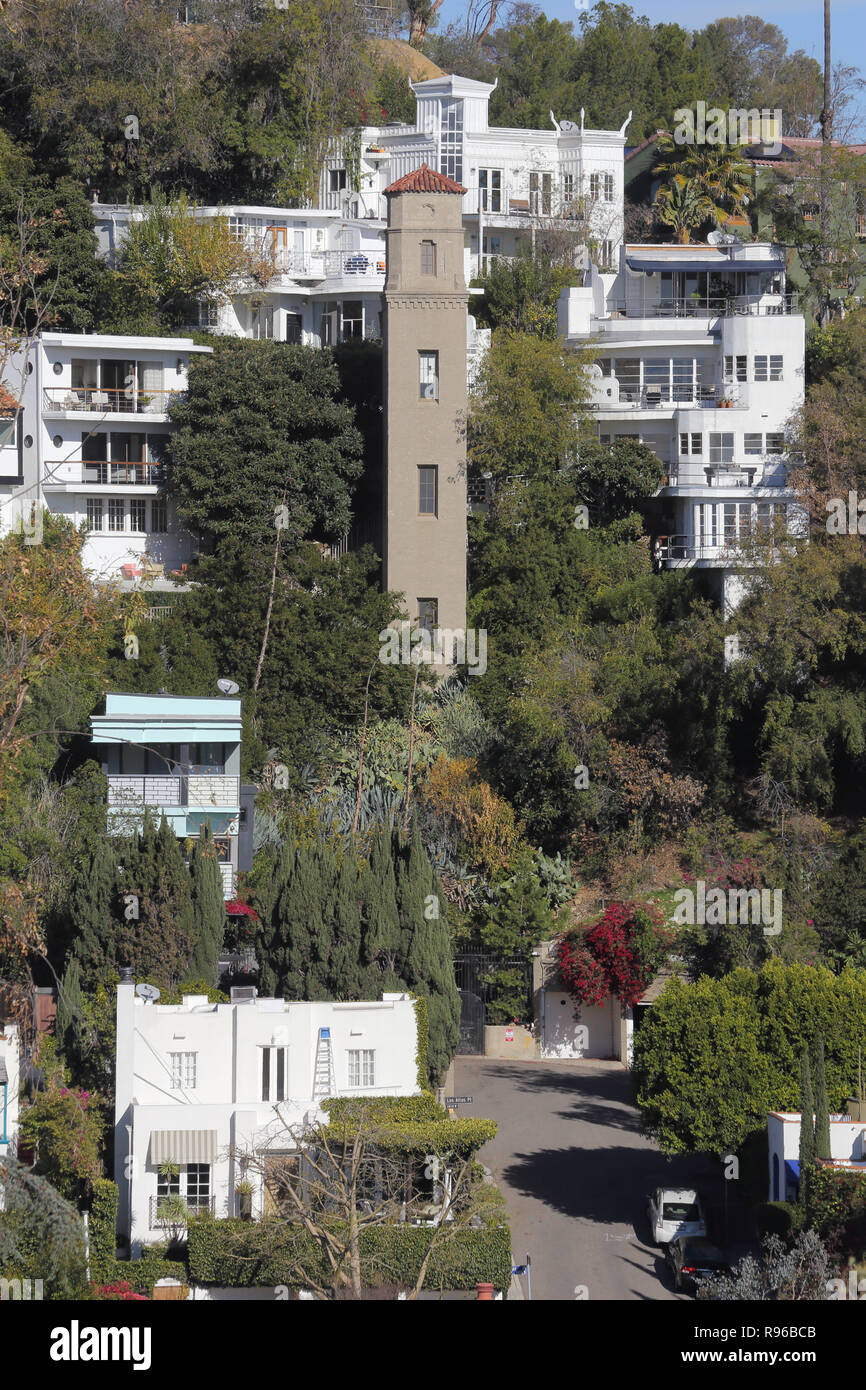 Hollywood, CA / USA - Dec. 19, 2018: High Tower Elevator, built circa ...