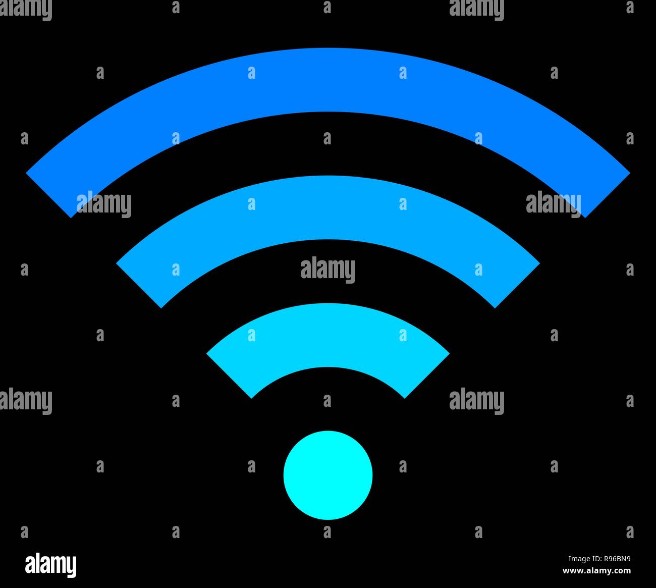 Wifi symbol icon - colorful simple, isolated - vector illustration ...