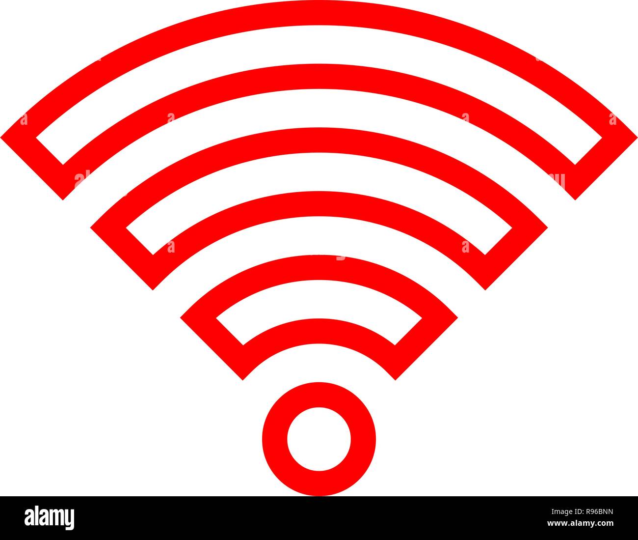 Red Wireless Symbol