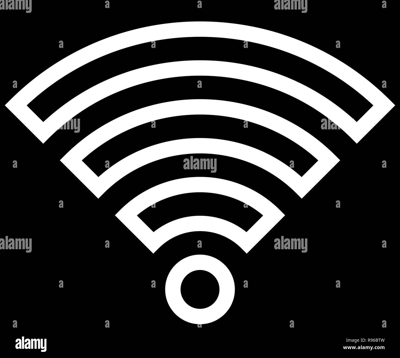 Wifi symbol icon - white outlined, isolated - vector illustration Stock ... Wifi symbol icon - white outlined, isolated - vector illustration Stock ...