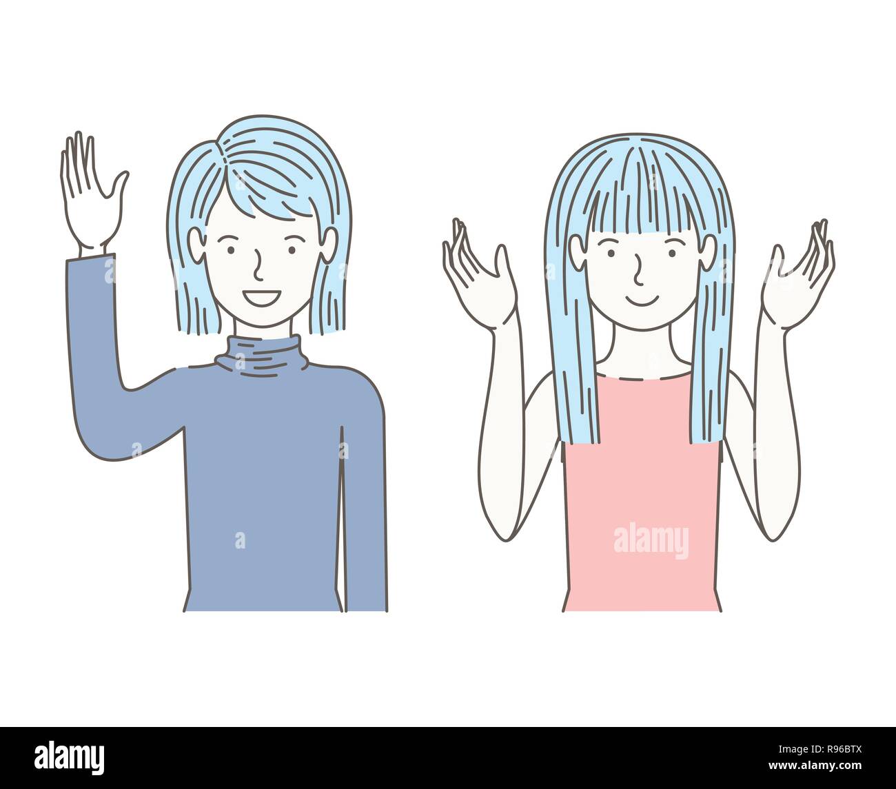 couple of girls talking avatars characters Stock Vector Image & Art - Alamy