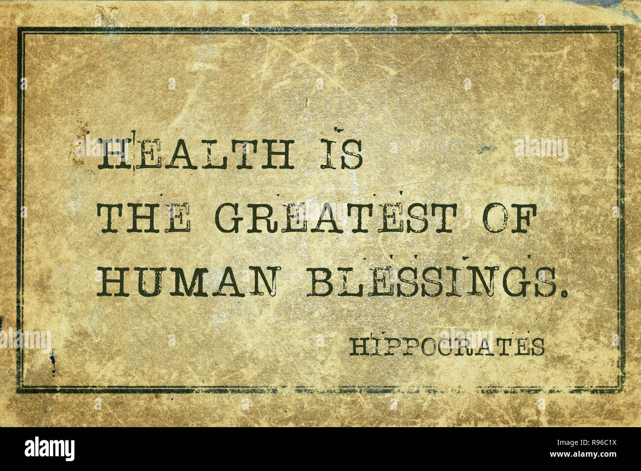 Health is the greatest of human blessings - famous ancient Greek ...