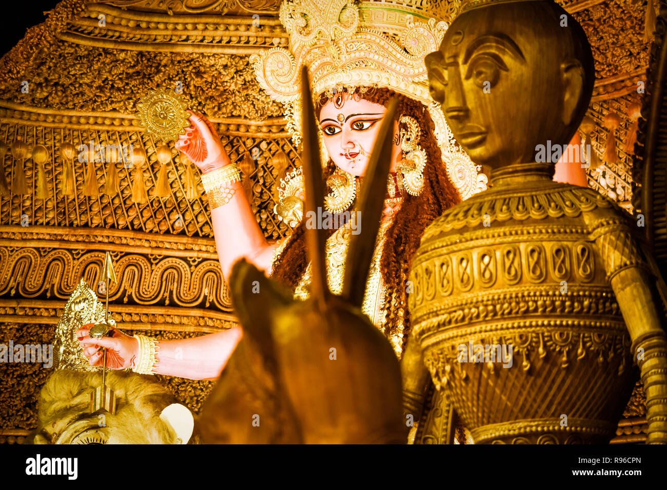 Chandannagar, West Bengal, India - November 16, 2018: Portrait of Hindu ...
