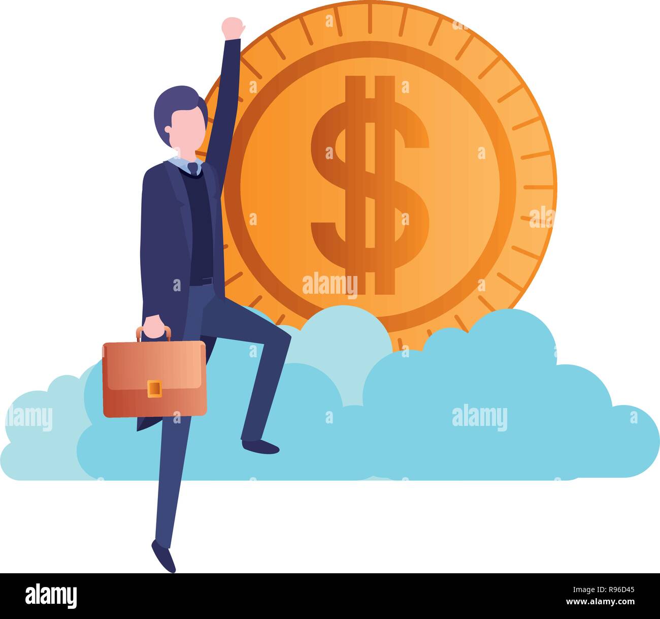 businessman with dollar sign avatar character Stock Vector Image & Art ...