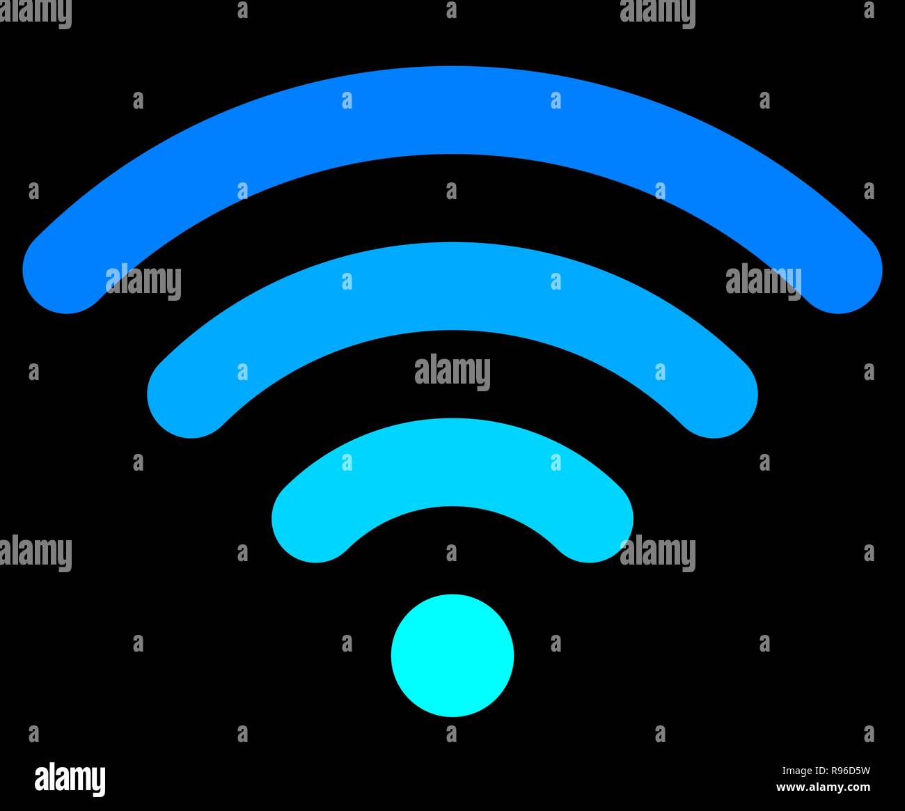 Wifi symbol icon - colorful simple rounded, isolated - vector ...